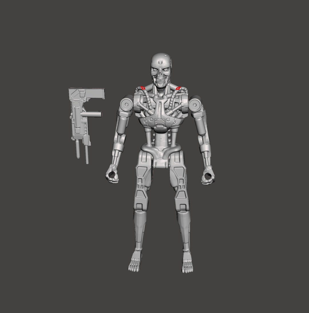 Vintage Terminator Movie T-800 Cyberdyne Action Figure. Kenner Style 3. ...