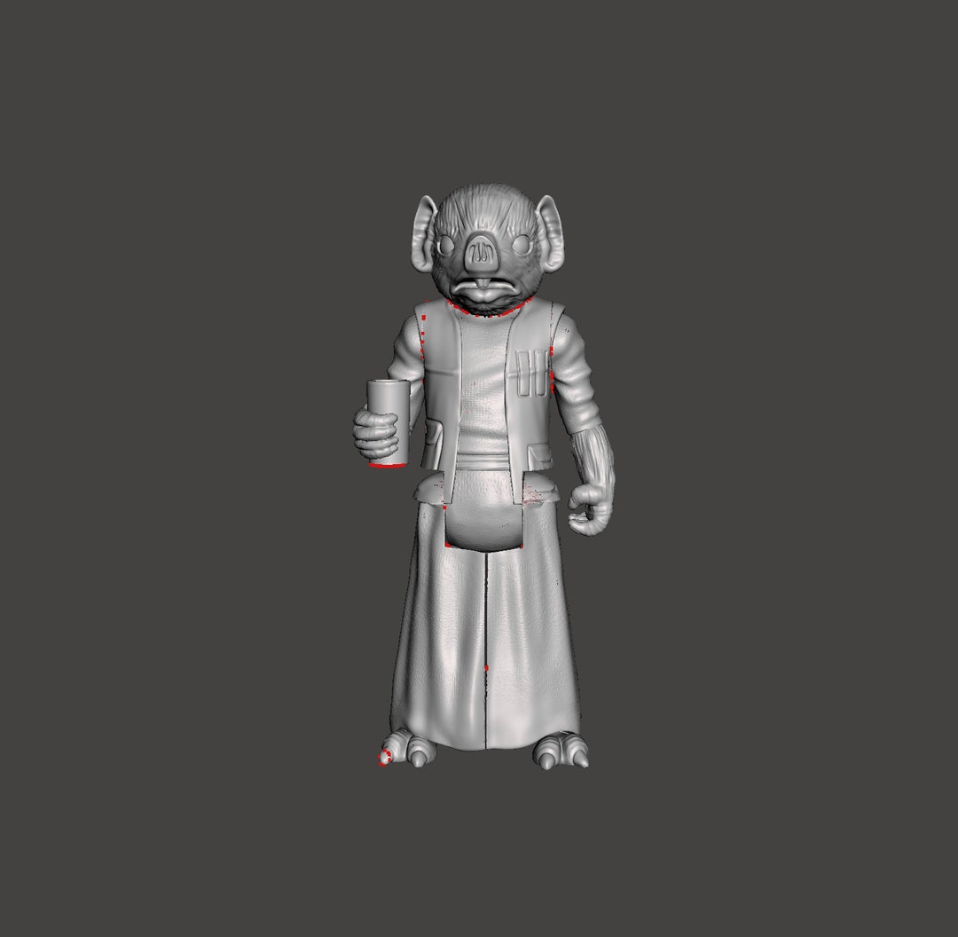 Star Wars, Vintage Kabe Cantina Alien, 3D Printed Custom Action Figure ...
