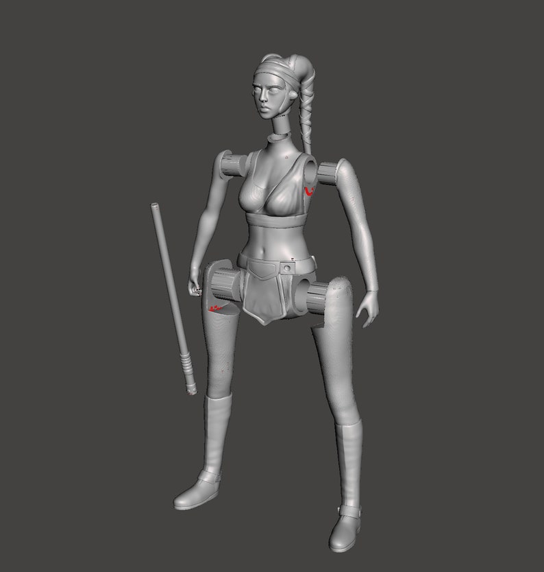 Star Wars Aayla Secura Jedi Master, 3D Printed Custom Model Figure Kit ... Star Wars Aayla Secura Jedi Master, 3D Printed Custom Model Figure Kit ...