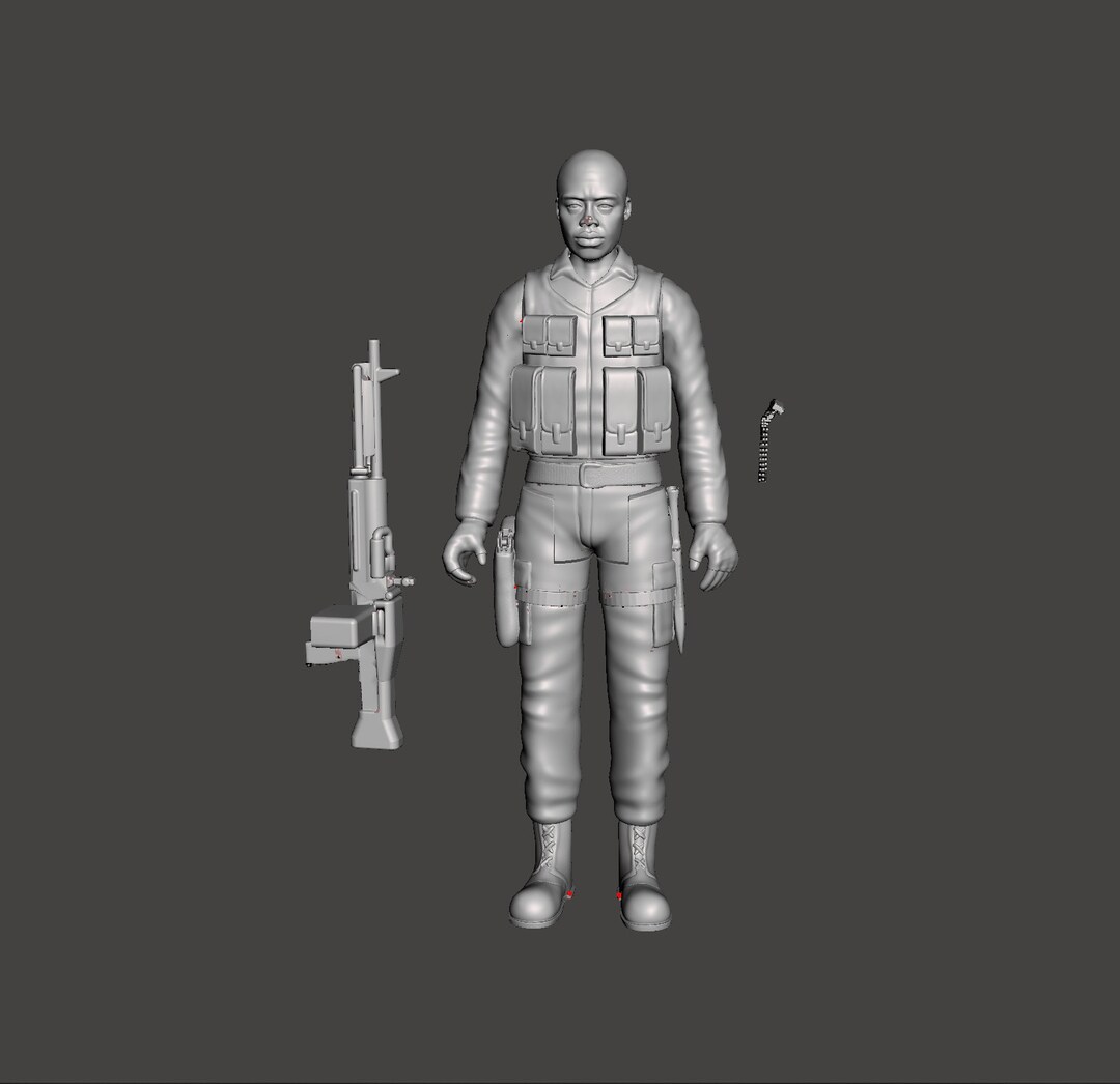 Predator Alien Film Mac Vintage Kenner Style Action Figure. 3.75", 1/18 ...