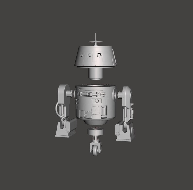 Star Wars REBELS Chopper Droid, 3D Printed Custom Model Figure Kit ...