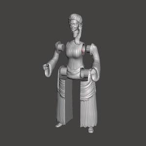 Star Wars Holiday Special Ackmena, 3D Printed Custom Model Figure Kit ...