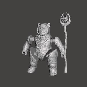 Star Wars Ewok (shaman Ewok), 3D Printed Custom Model Action Figure Kit ...