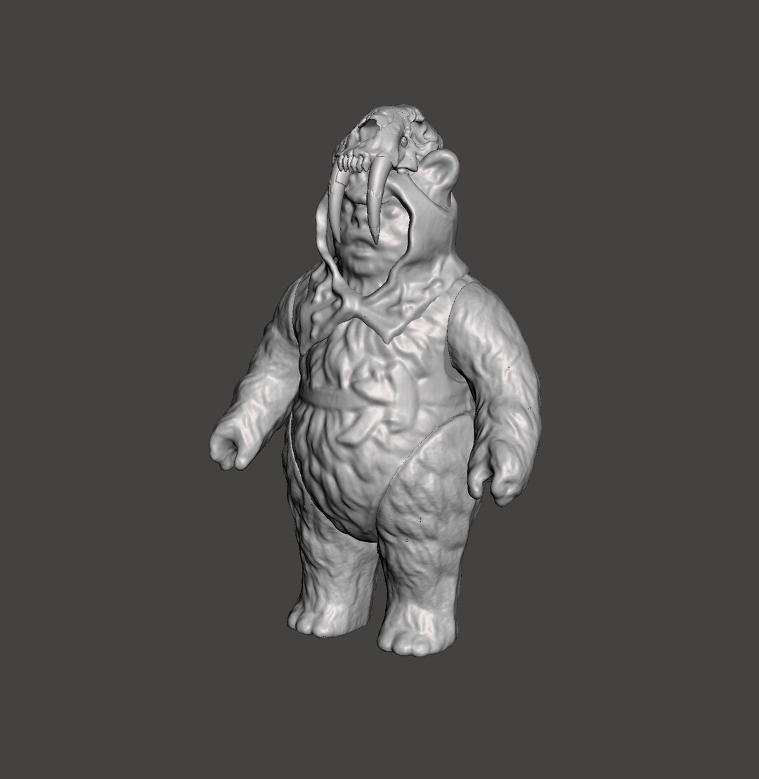 Star Wars Ewok (sabertooth Ewok), 3D Printed Custom Model Action Figure ...