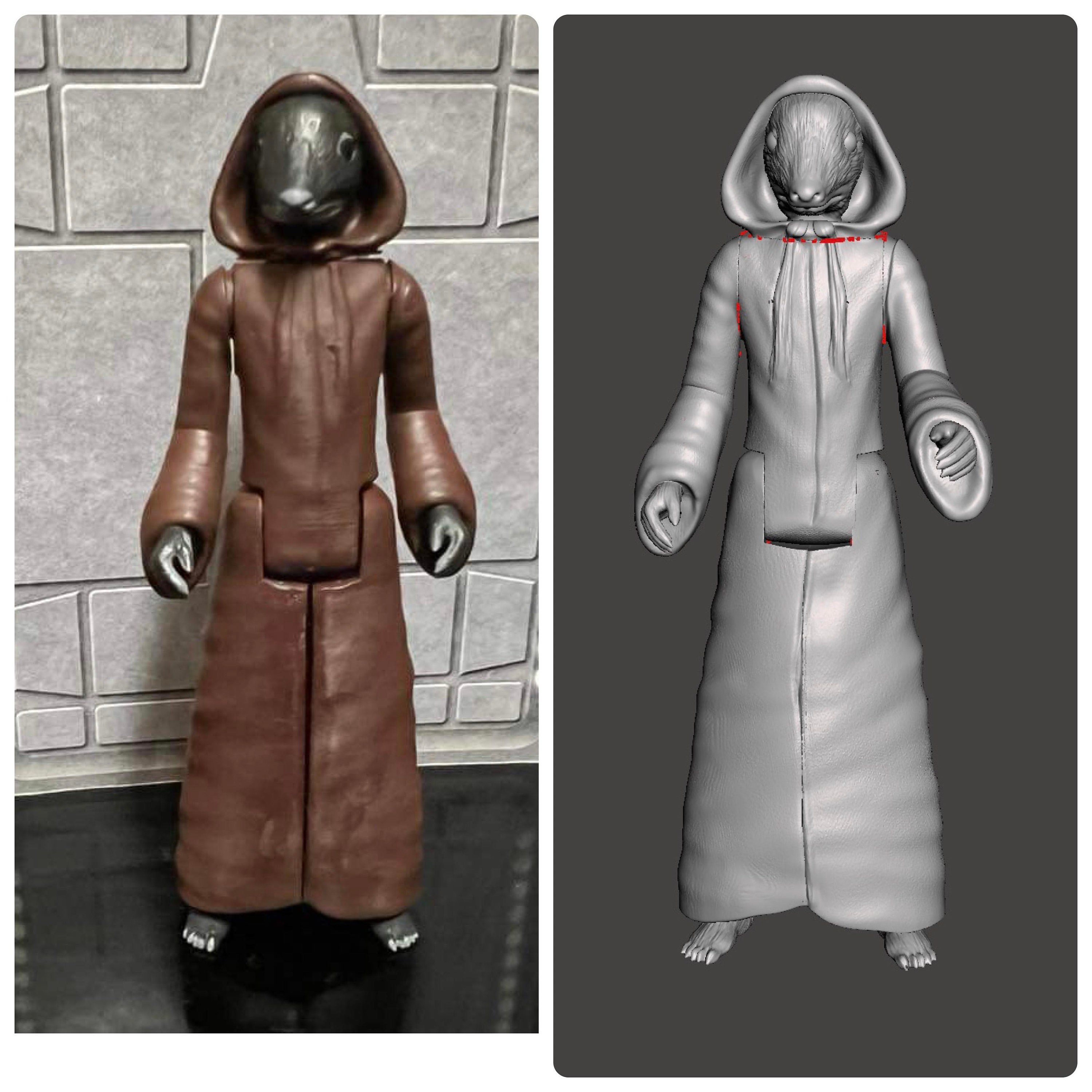 Star Wars Cantina Reegesk Ranat Rat Alien, 3D Printed Custom Model ...