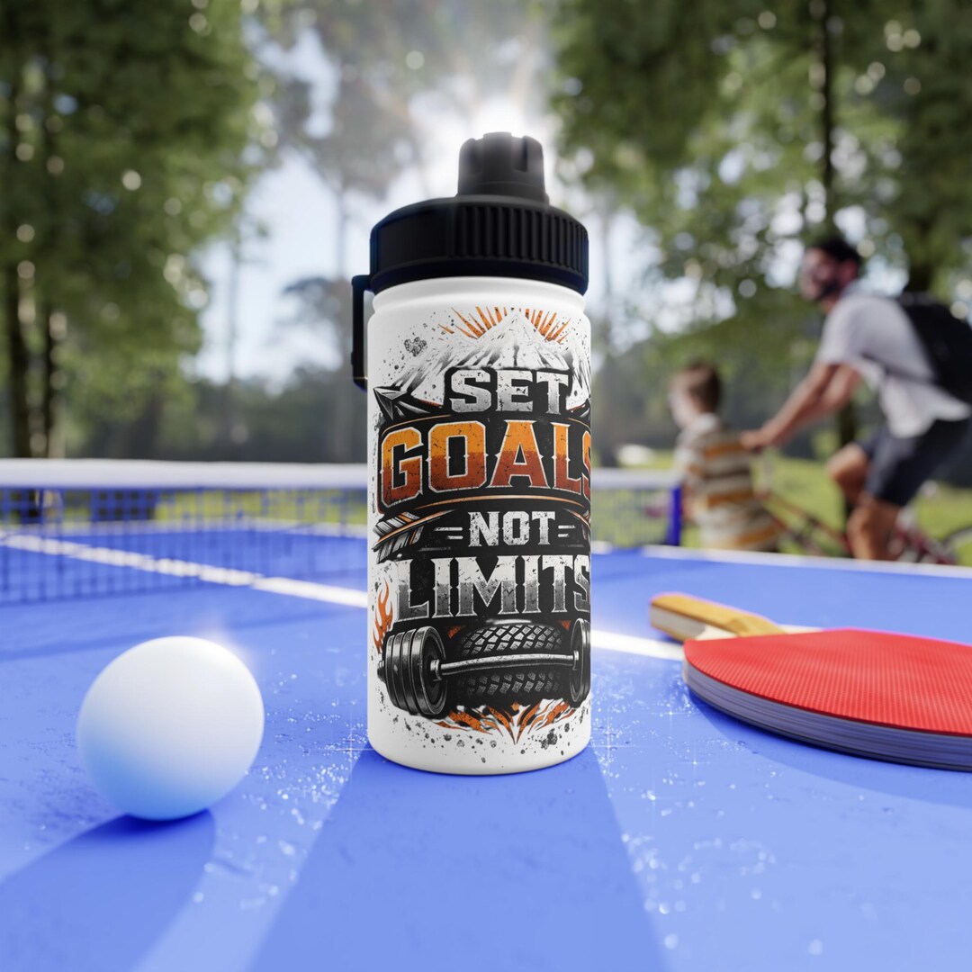 Set Goals Not Limits Stainless Steel Water Bottle | Motivational Sports ...