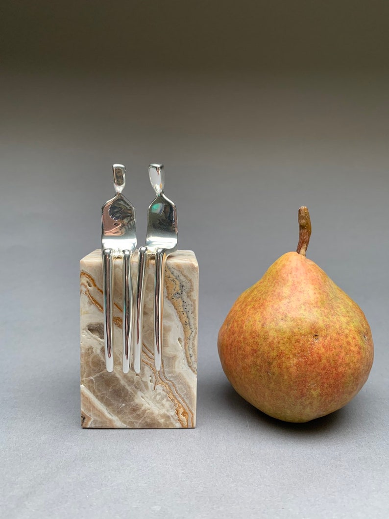 Mr. and Mr. Silver Edition, Handsome Sculpture of Two Men Plated in Non ...