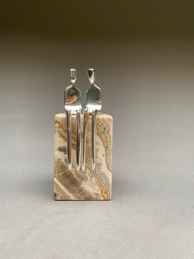 Mr. and Mr. Silver Edition, Handsome Sculpture of Two Men Plated in Non ...