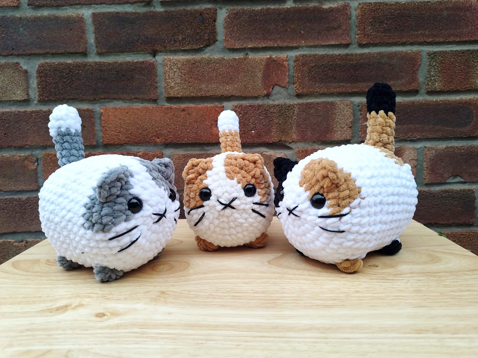 Loaf Cat Plush Crochet Plushie Cute Cat Plush Handmade Plush Chenille ...