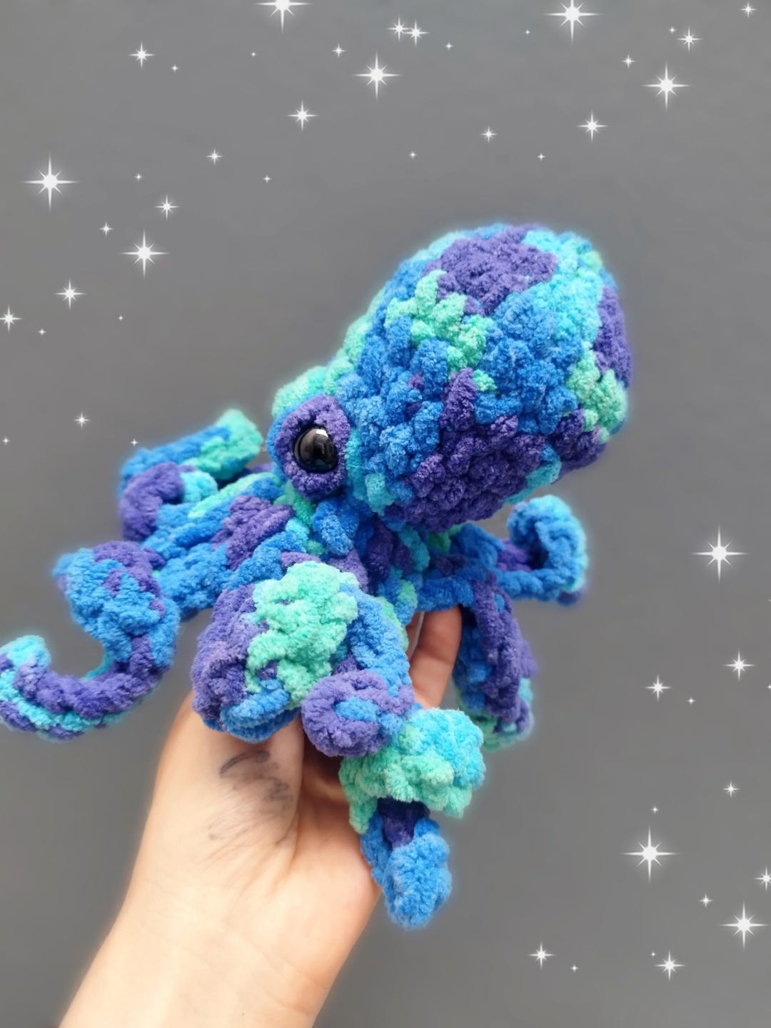 Crochet Octopus Plushie Handmade Octopus Plush Small Octopus Stuffie ...