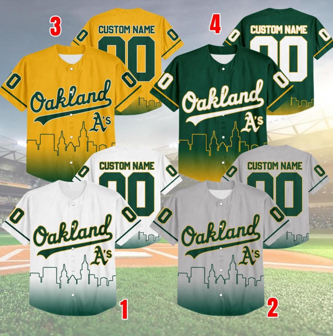 Customized Oakland City Baseball Team Jersey, Personalized Athletics ...