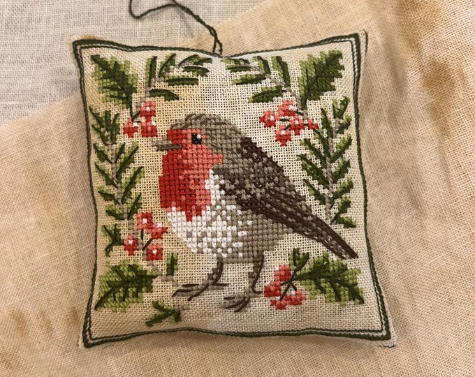 Robin Merry Christmas | Christmas Cross Stitch Pattern PDF | Merry ...