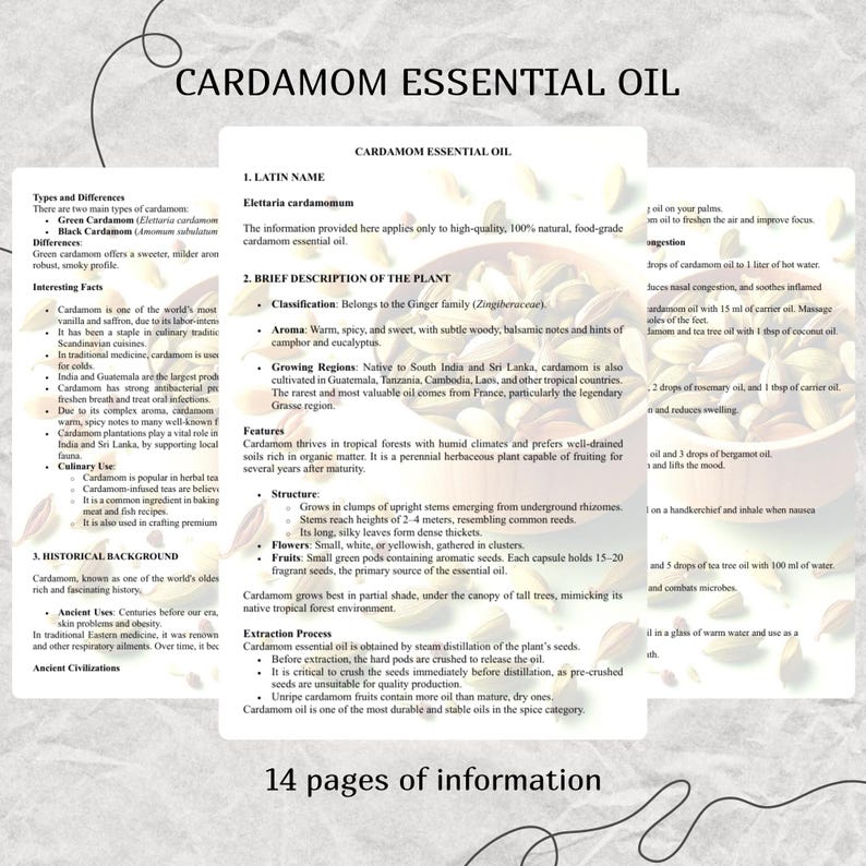 Cardamom Essential Oil | Complete Guide to Cardamom Essential Oil ...
