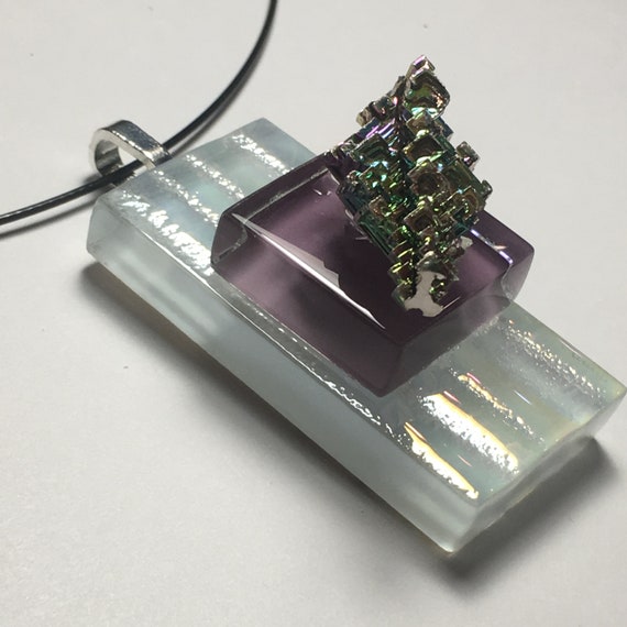 Pearl Pastel Amethyst Purple Iridescent Pendant Sparkling - Etsy