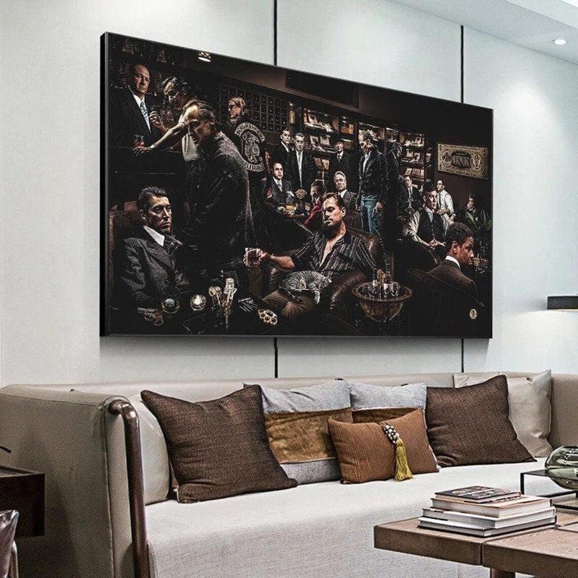 Movie Character the Wolf of Wall Street Godfather Ganster Party Art ...