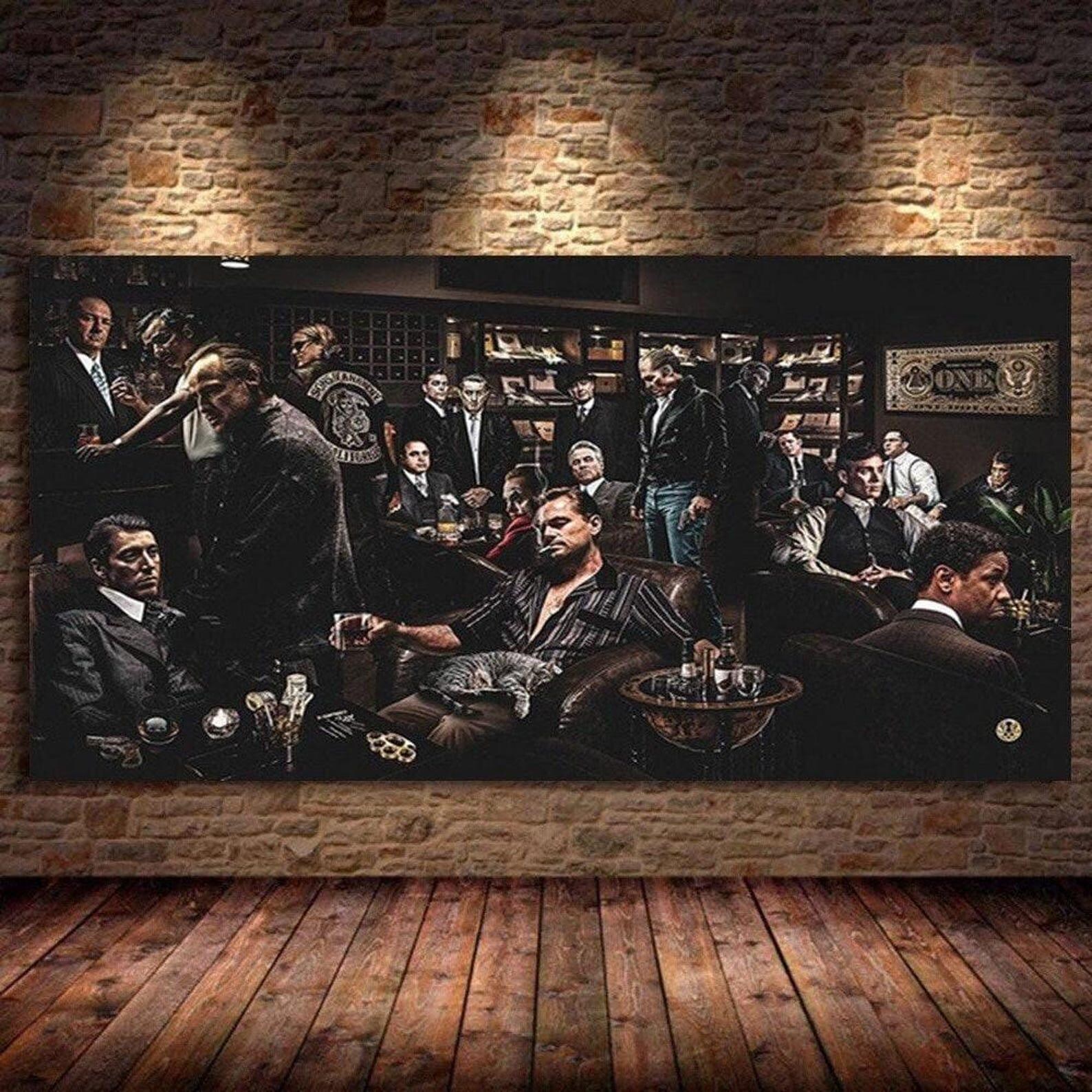 Movie Character the Wolf of Wall Street Godfather Ganster Party Art ...