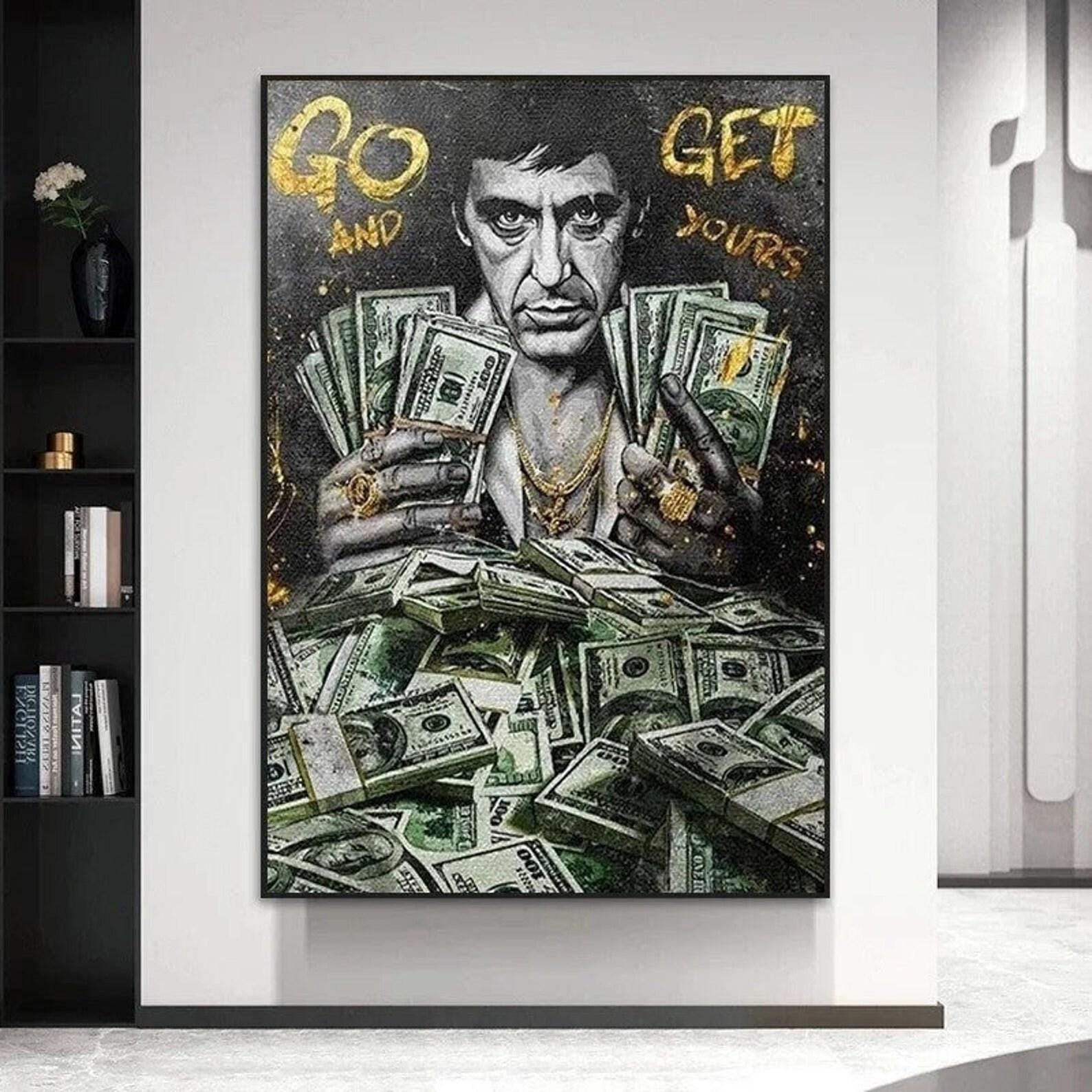 Scarface X Tony Montana Gangster Money Wall Art Motivational Quote ...