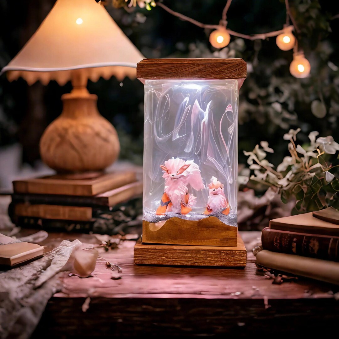 Arca.nine Pok.ém.on Resin Night Light, Custom Table Lamp, Epoxy Diorama ...