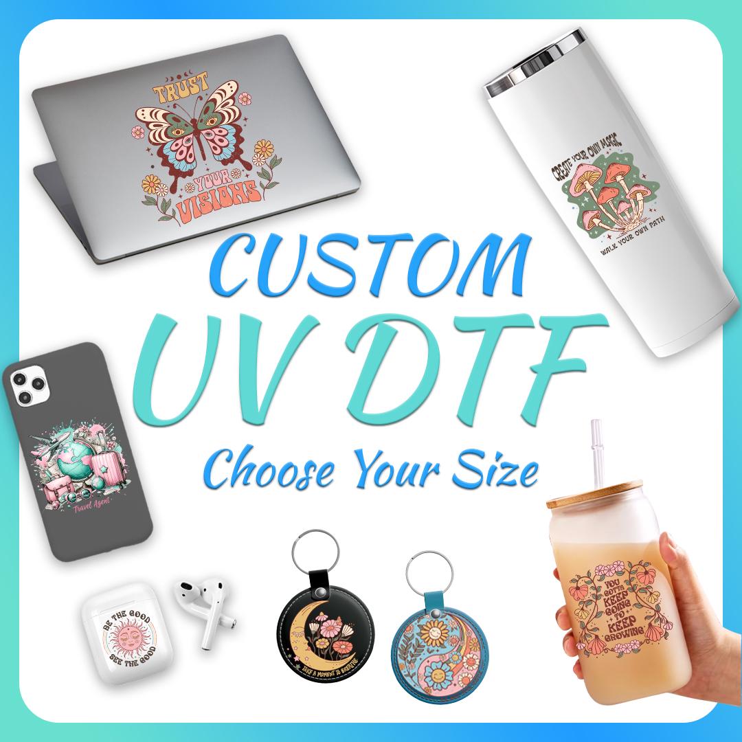 Custom UV DTF Cup Wrap, Create Your Own DIY Glass, Custom 16 Oz Cup ...