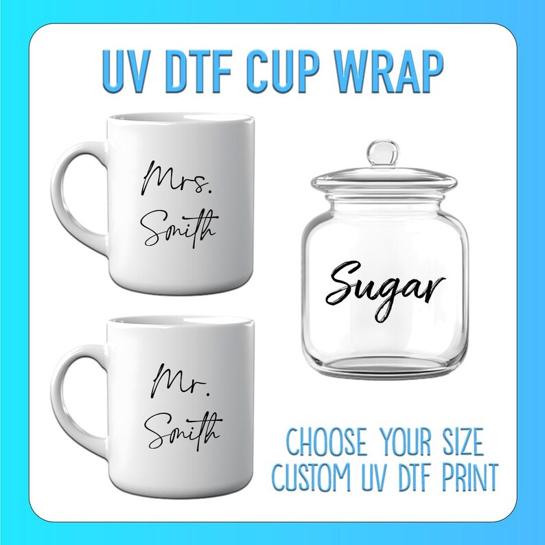 Custom UV DTF Sticker: Personalized Decal for Tumblers, Mugs, and More ...