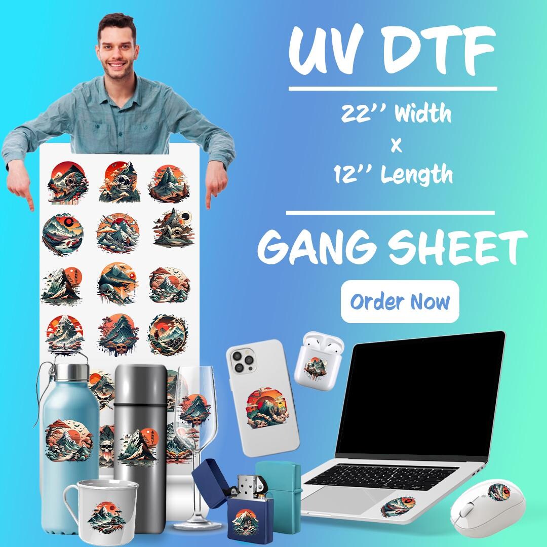 Custom UV DTF Sticker Gang Sheet: Permanent Logo Decals - Etsy