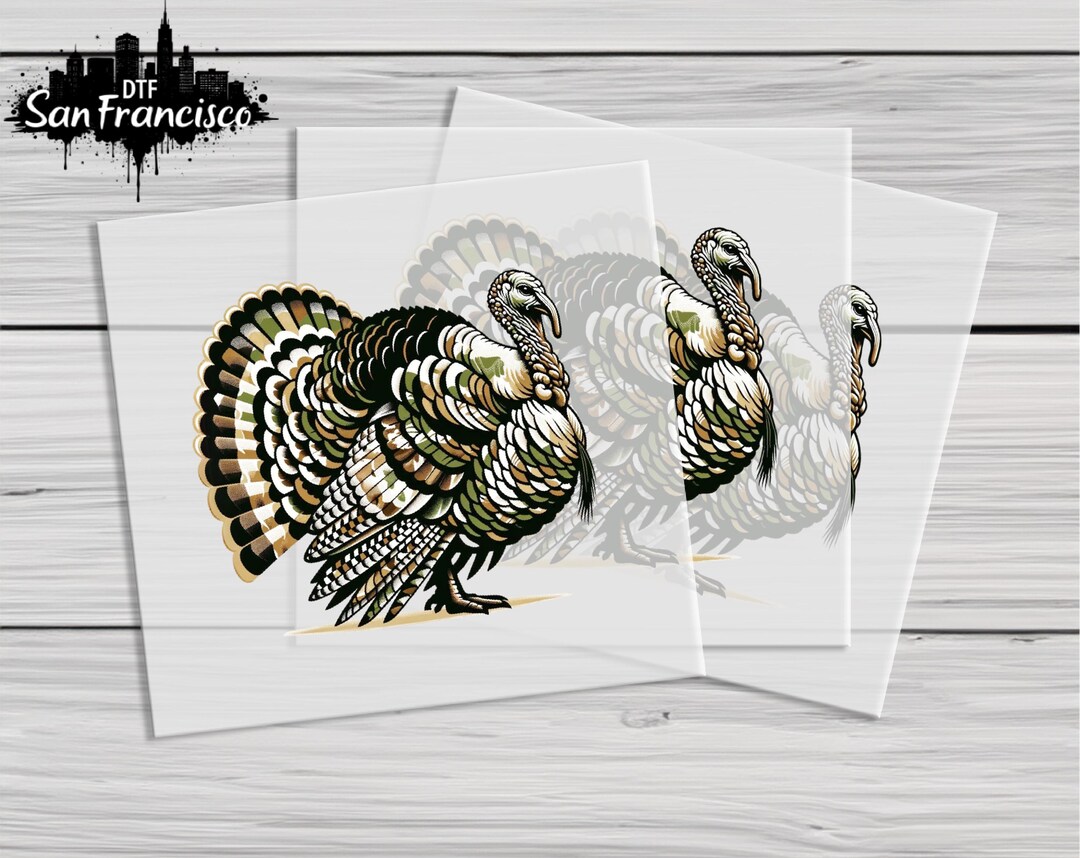 Camo Turkey Hunting DTF Transfer: Ready for Press Iron On - Etsy