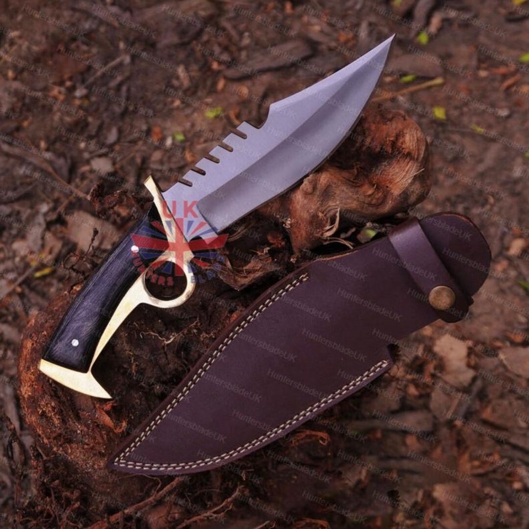 Walking Dead Knife: Replica Bowie Daryl Finger Guard Knife With Brass ...