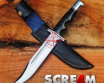 Scream Replica Knife Bloody Ghost Face Replica Buck 120 Hunting Knife ...