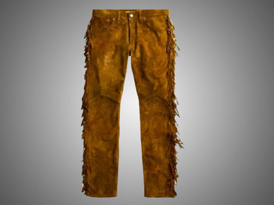 Native American Western Leather Buckskin Original Pant Trouser Style ...