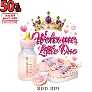 Welcome Little One Png, Baby Girl Png, Pink Leopard Print, Trendy Girl ...