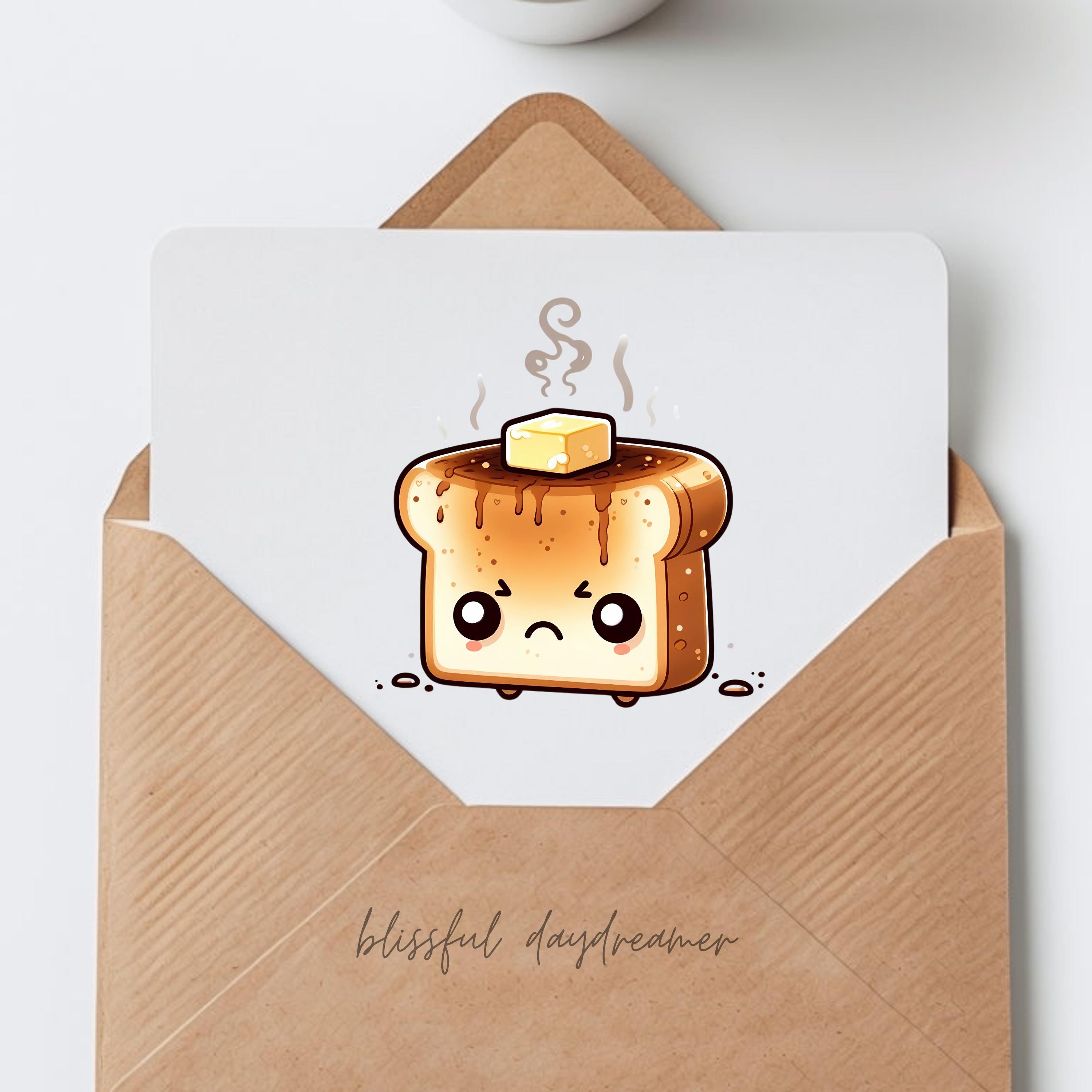 Kawaii Grumpy Toast PNG, Funny Png, Grumpy Png, Chibi Style, Kawaii ...