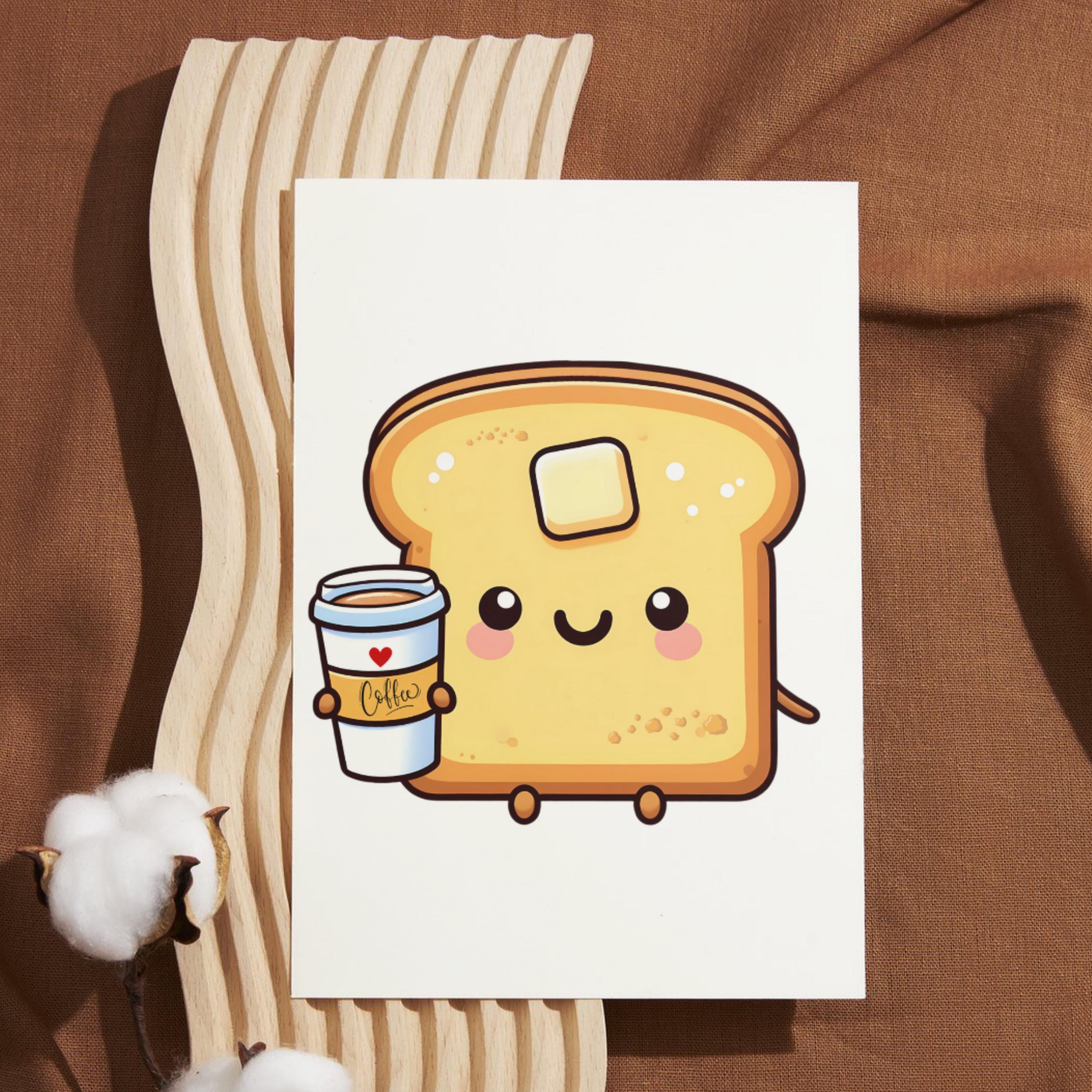 Kawaii Toast With Coffee Png, Cute Png, Chibi Style, Kawaii Png, Kawaii ...