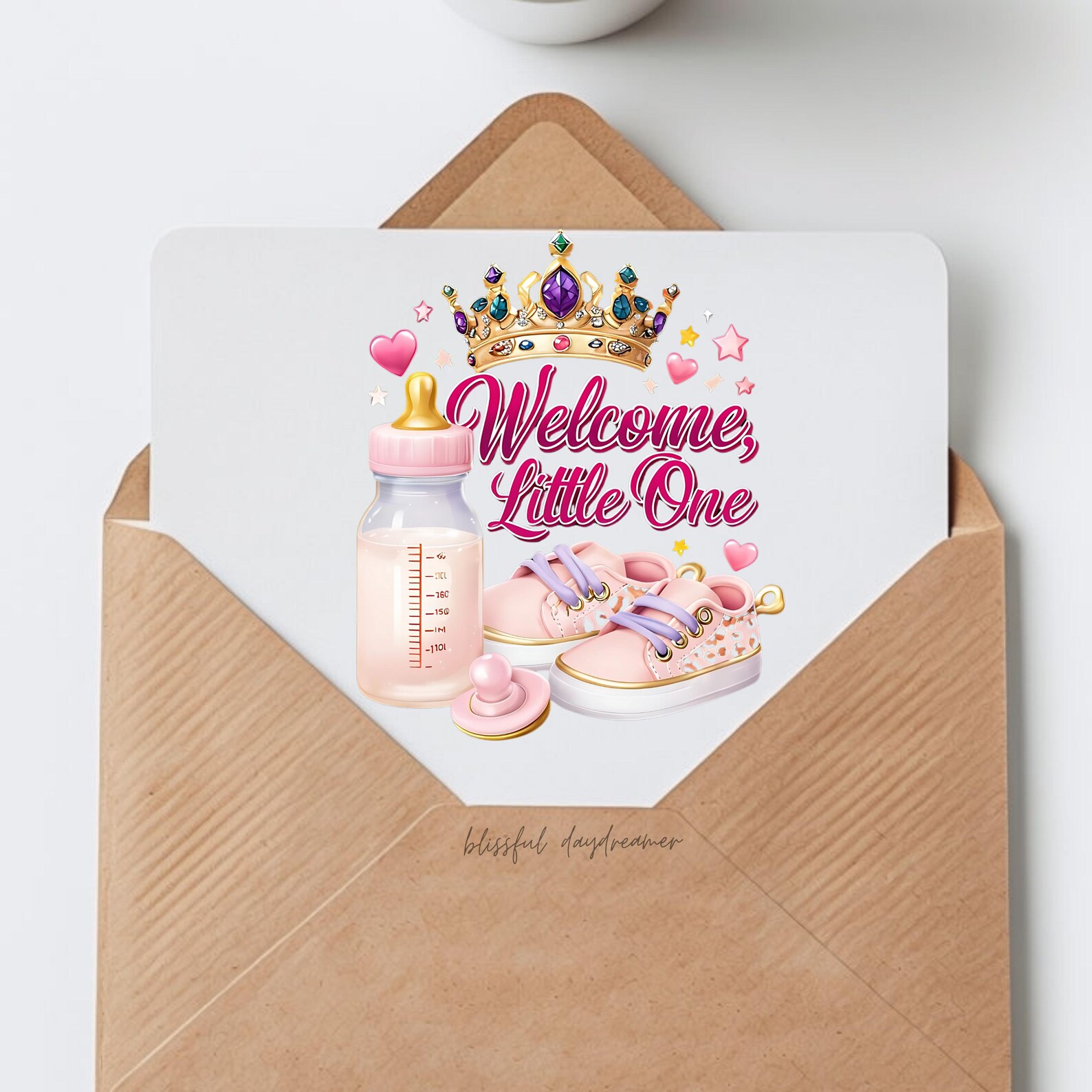 Welcome Little One Png, Baby Girl Png, Pink Leopard Print, Trendy Girl ...