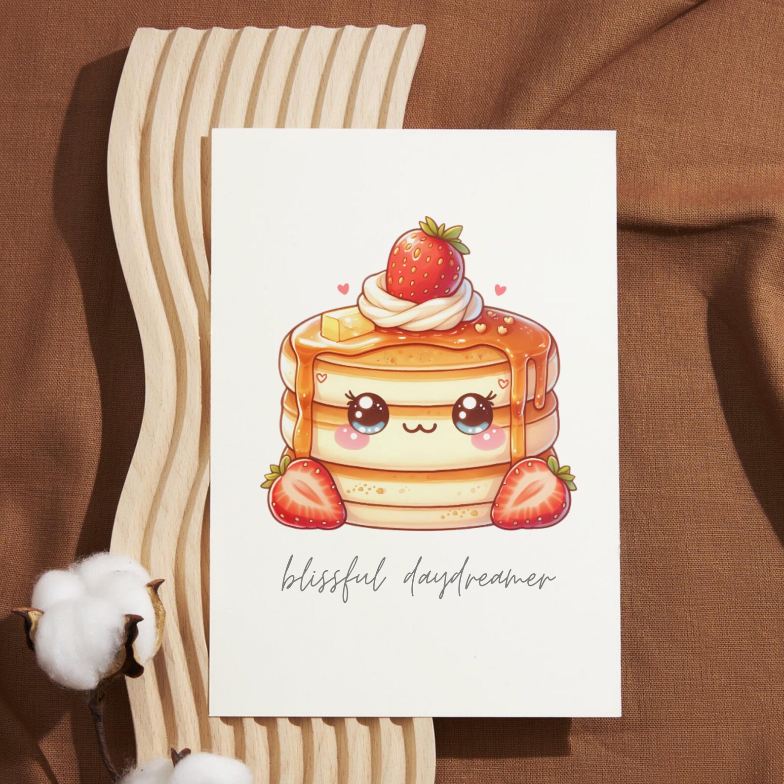 Watercolor Kawaii Pancake Stack PNG, Watercolor Png, Strawberry Png ...