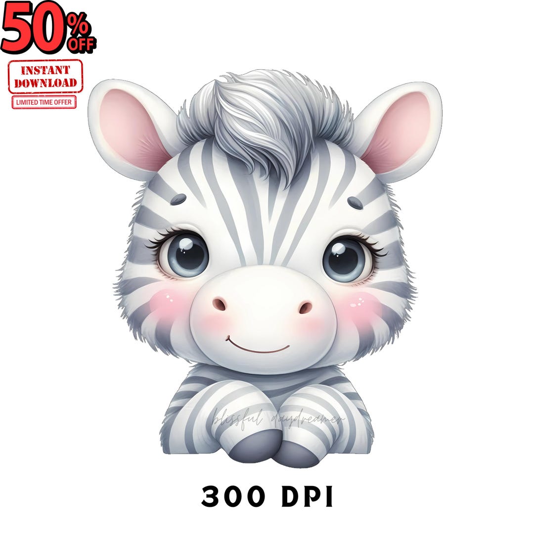 Cute Zebra Png, Cute Animal Png, Pastel Colors, Watercolor Designs ...