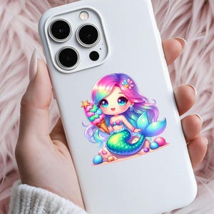 Mermaid With Ice Cream PNG, Mermaid Design, Mermaid Printables, Girly ...