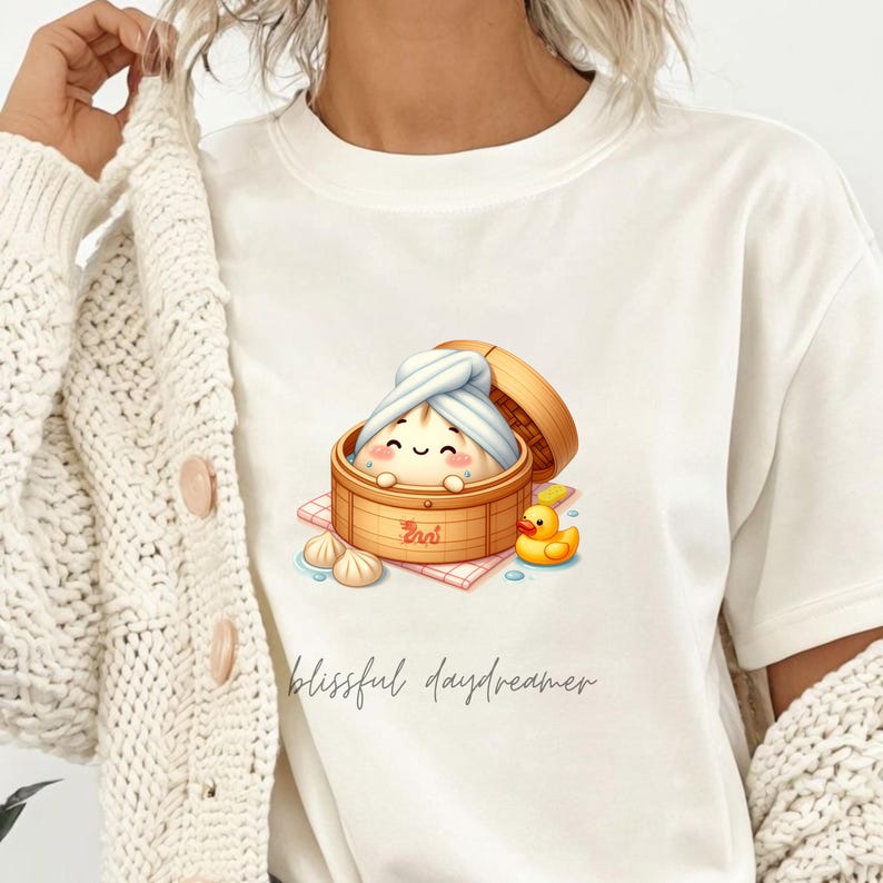 Watercolor Kawaii Dumpling Hot Tub PNG, Watercolor Png, Food Png, Chibi ...
