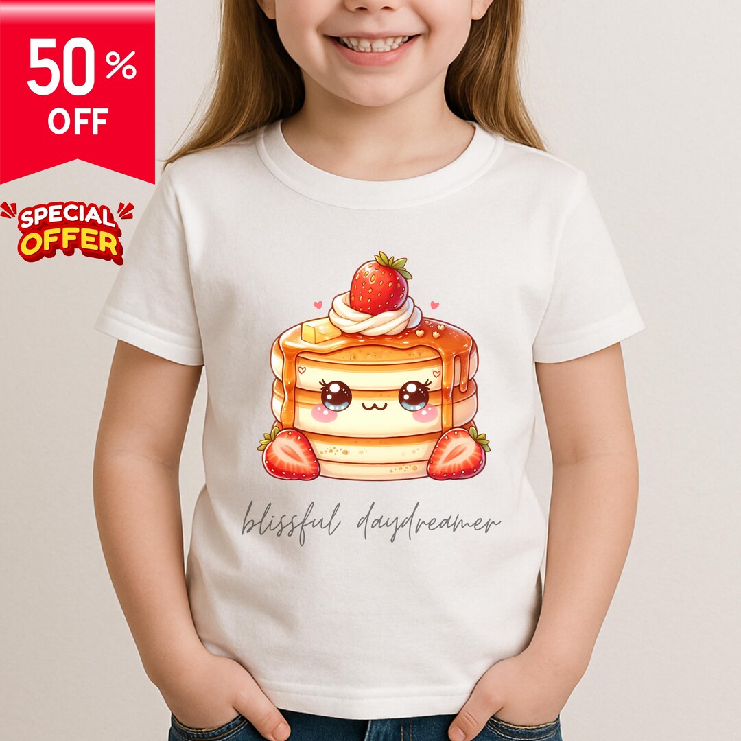 Watercolor Kawaii Pancake Stack PNG, Watercolor Png, Strawberry Png ...