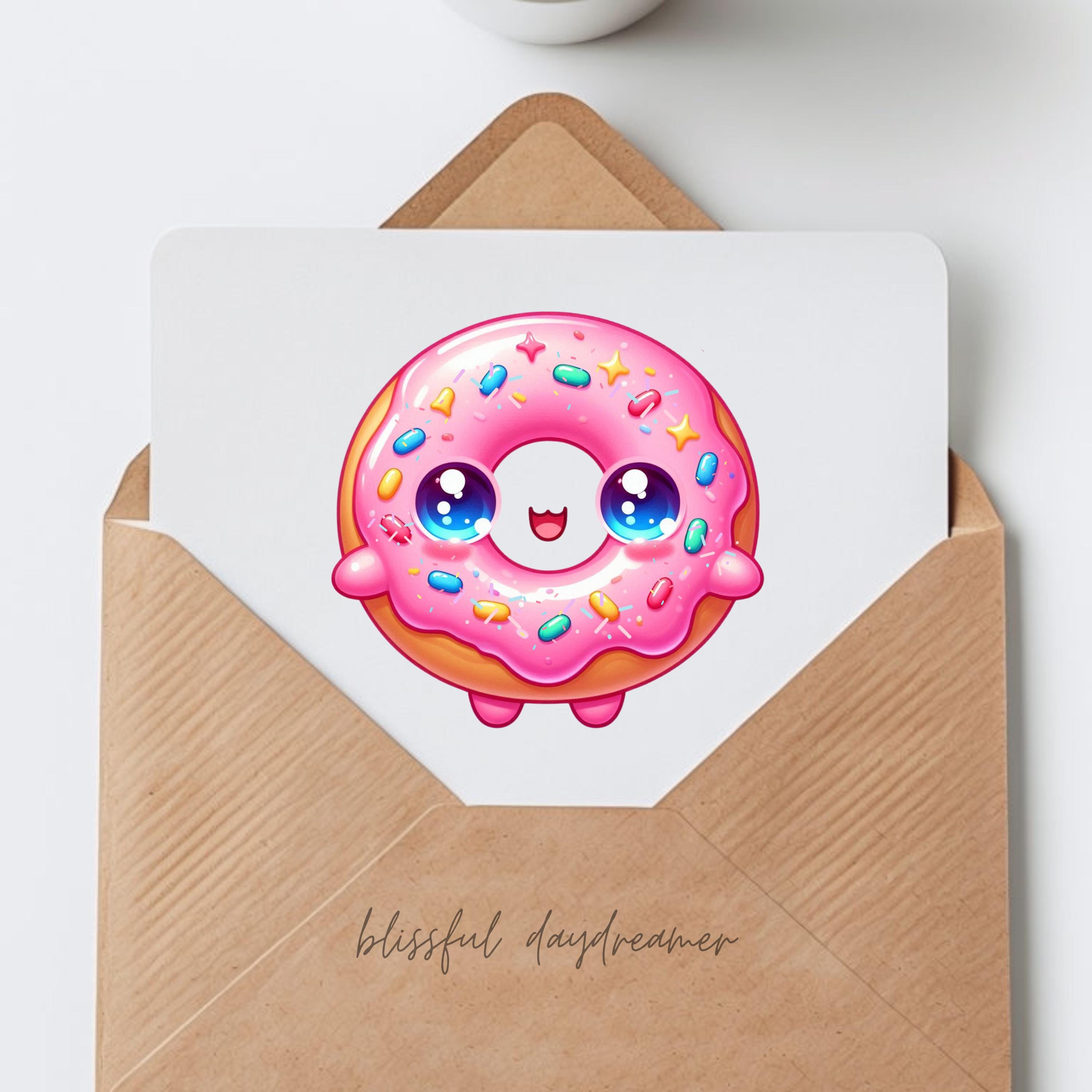 Kawaii Donut Png, Pink Design Png, Chibi Style, Kawaii Png, Kawaii ...