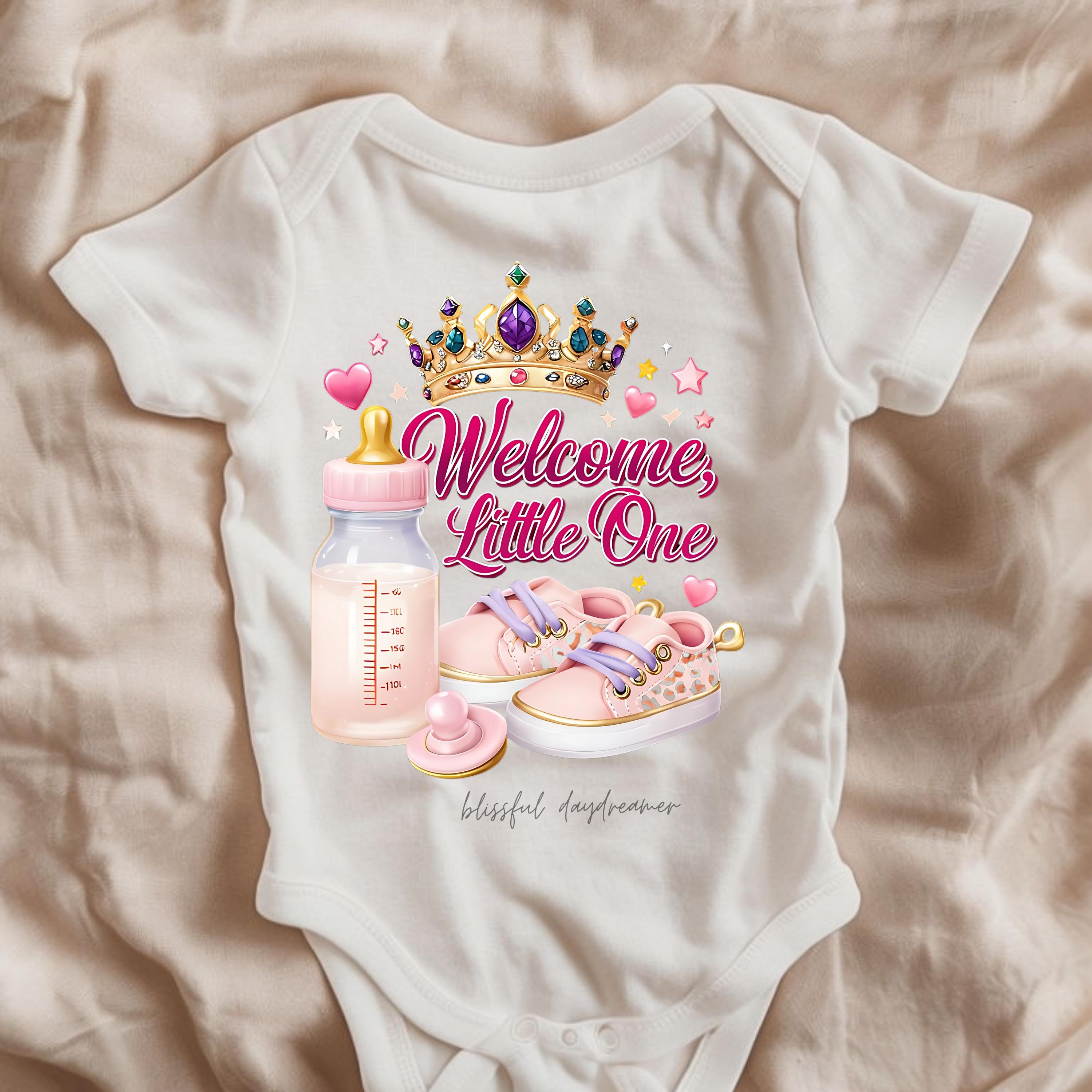 Welcome Little One Png, Baby Girl Png, Pink Leopard Print, Trendy Girl ...