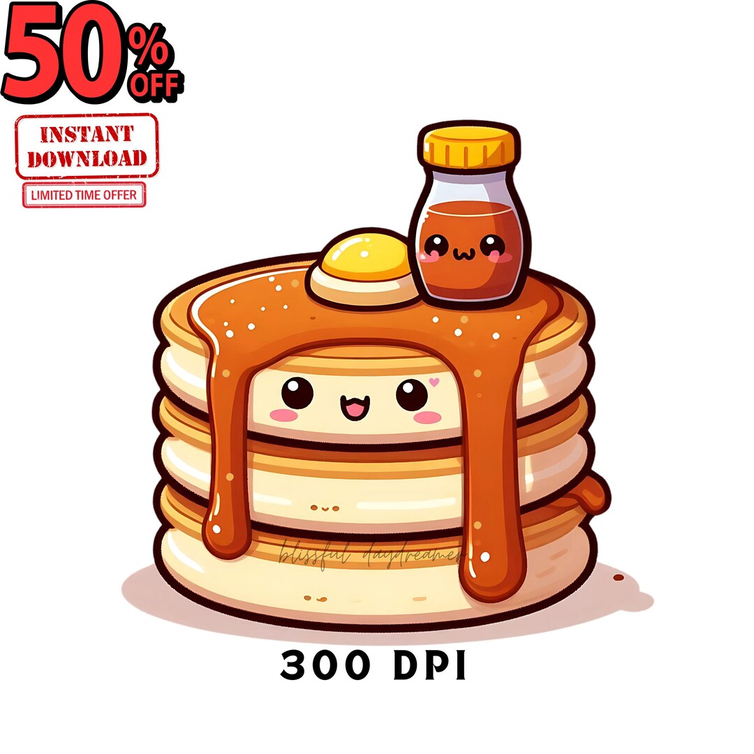 Kawaii Pancake Stack PNG, Cute Png, Chibi Style, Kawaii Png, Kawaii ...