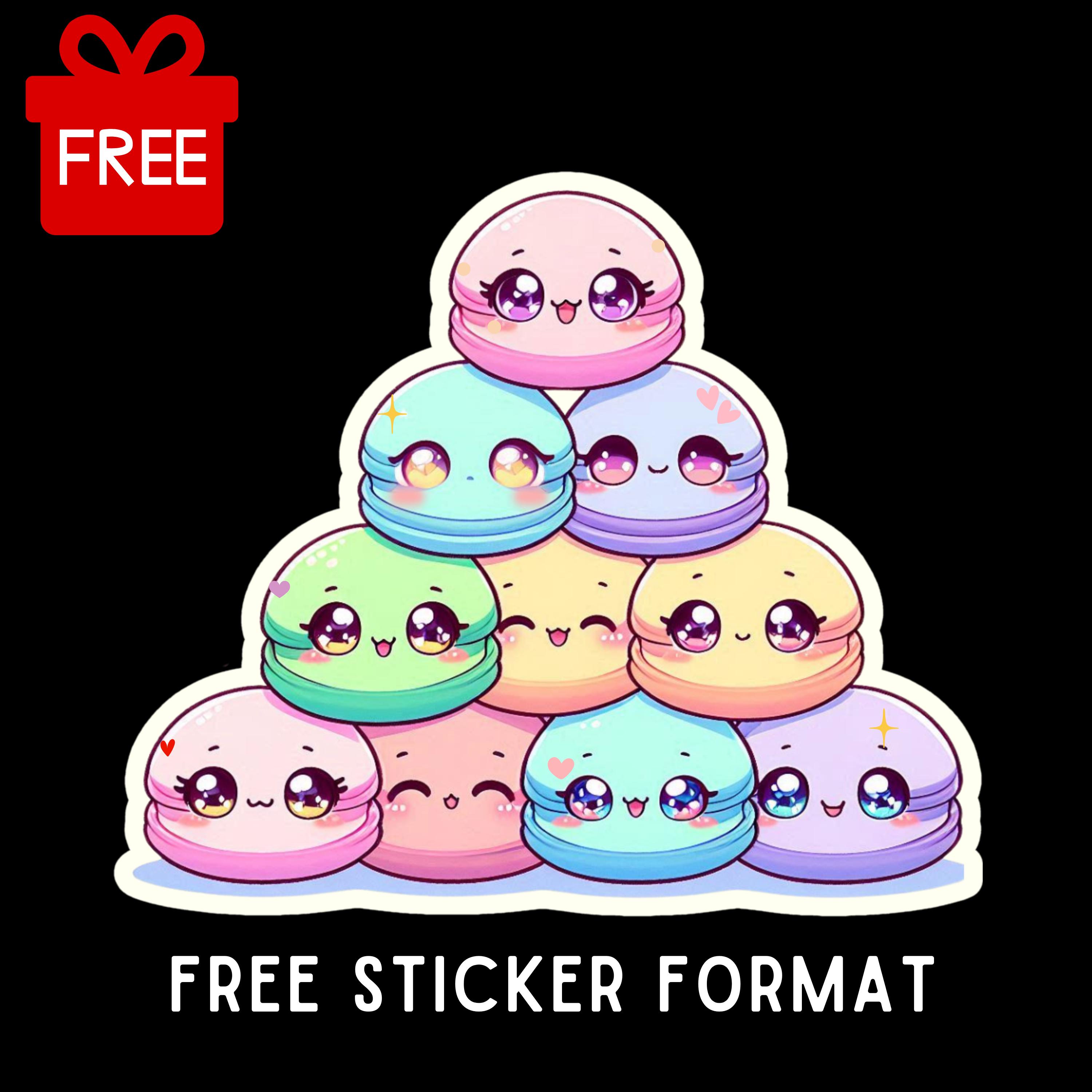 Blushing Macarons Png, Pastel Colors, Chibi Style, Kawaii Png, Kawaii ...