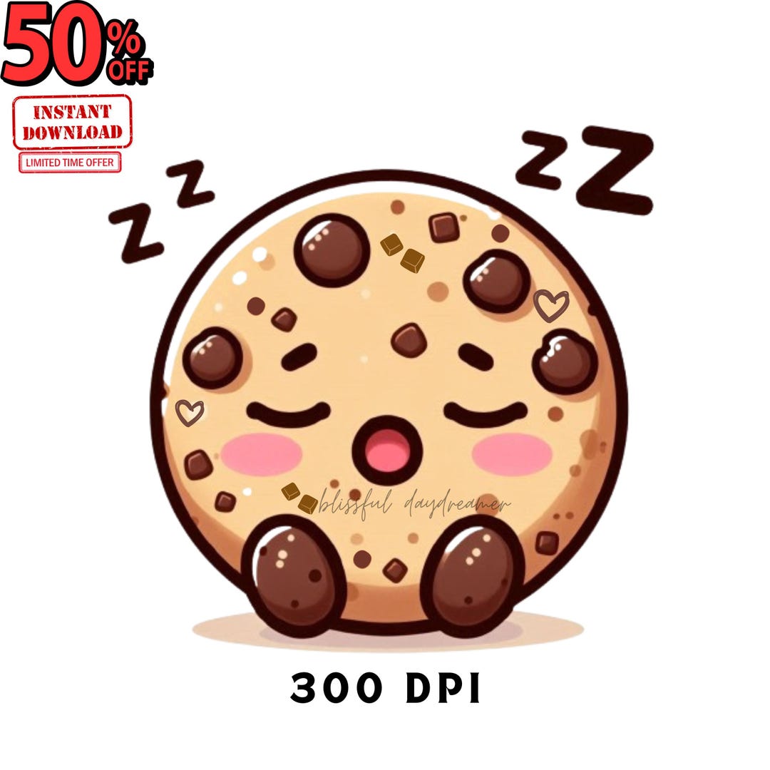 Kawaii Sleepy Cookie Png, Cookie Png, Chibi Style, Kawaii Png, Kawaii ...