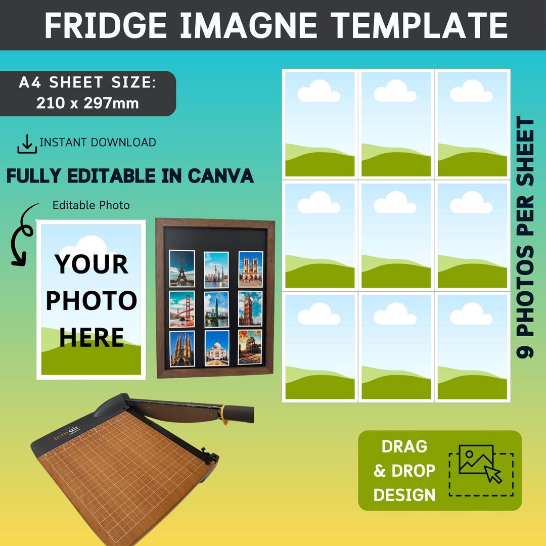 Magnet Template, Magnet Sublimation, Label Template With Magnet ...