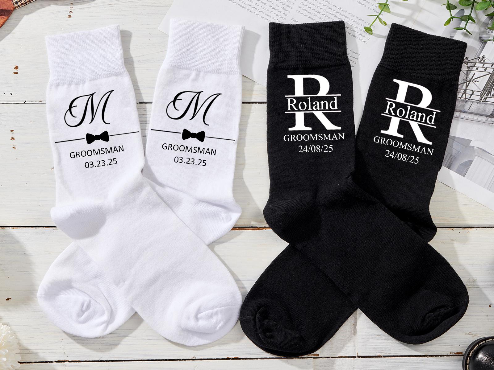 Personalized Wedding Socks Custom Groomsman Socks Best Man Socks ...