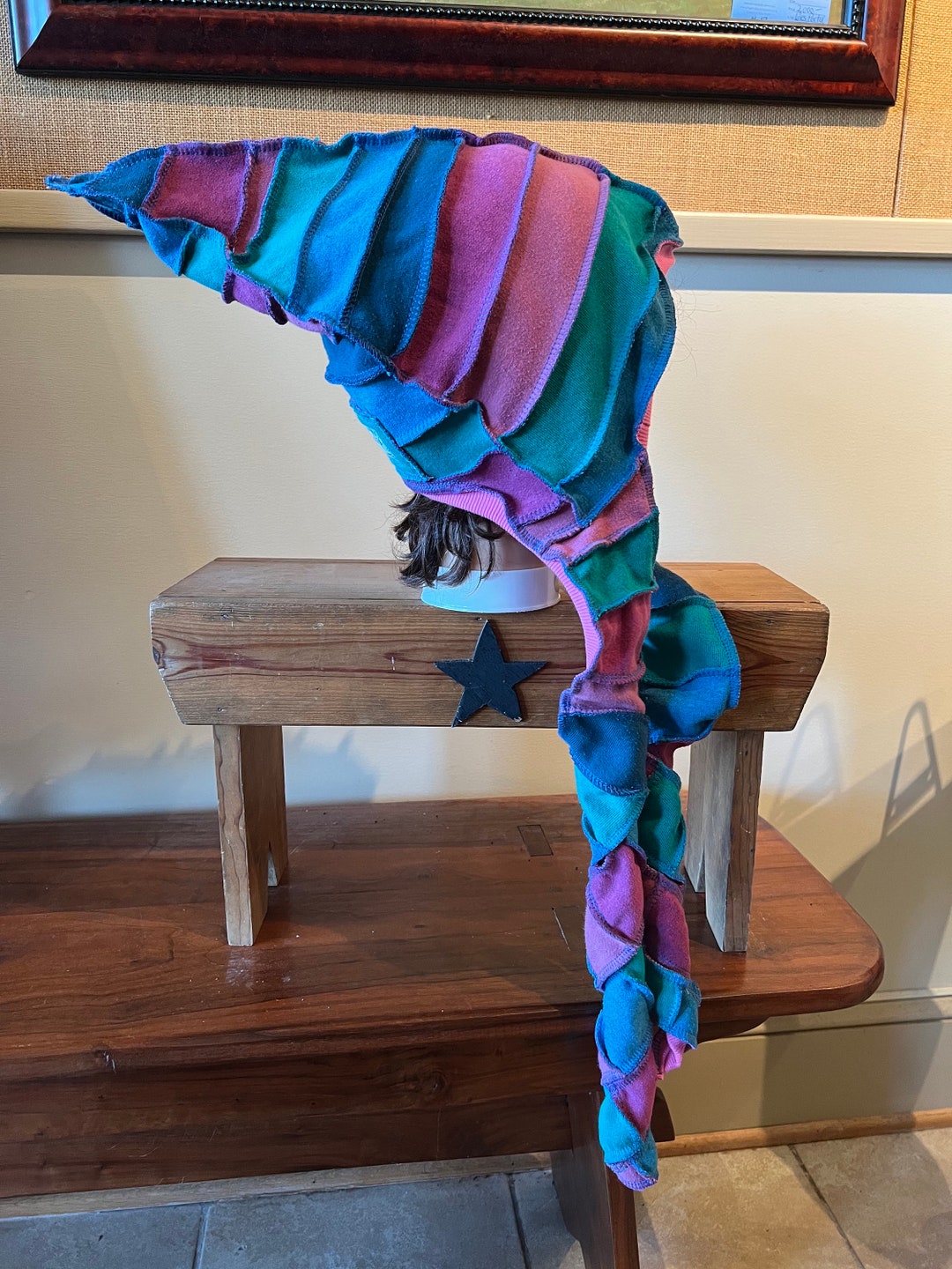 Pink Teal Turquoise Jester Beanie Fleece Wizard Hat Unisex - Etsy