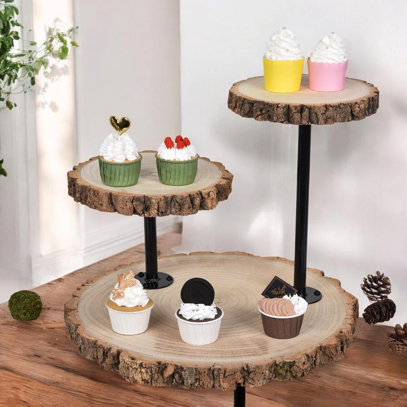 Rustic Wood Cupcake Stand - Etsy