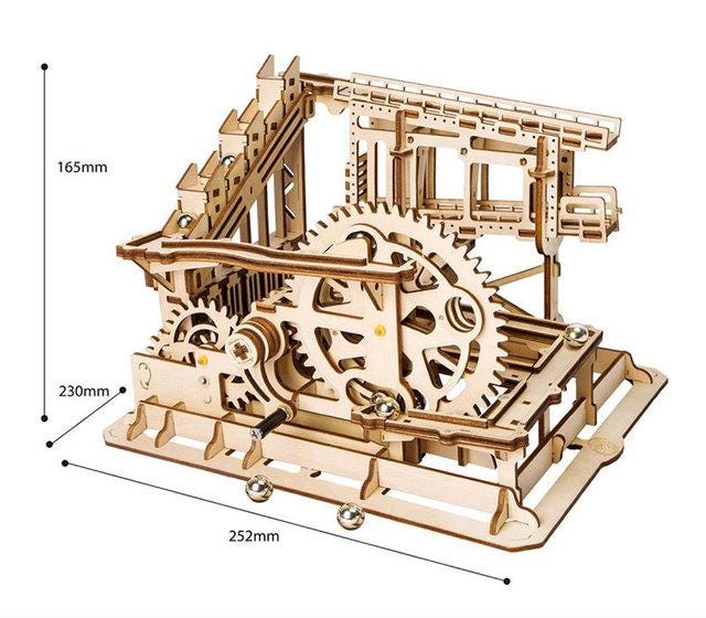 DIY 3D Wooden Puzzle Roller Coaster Creative Building Kit for Kids and ...