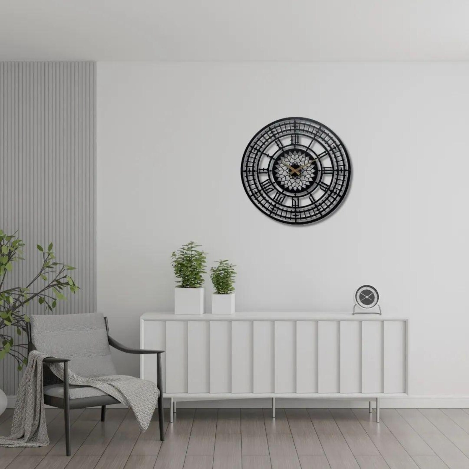 Wall Clocks Living Room Clock Wall Clock Decor, Unique Wall Clocks, Large, Wall Modern, Black ...