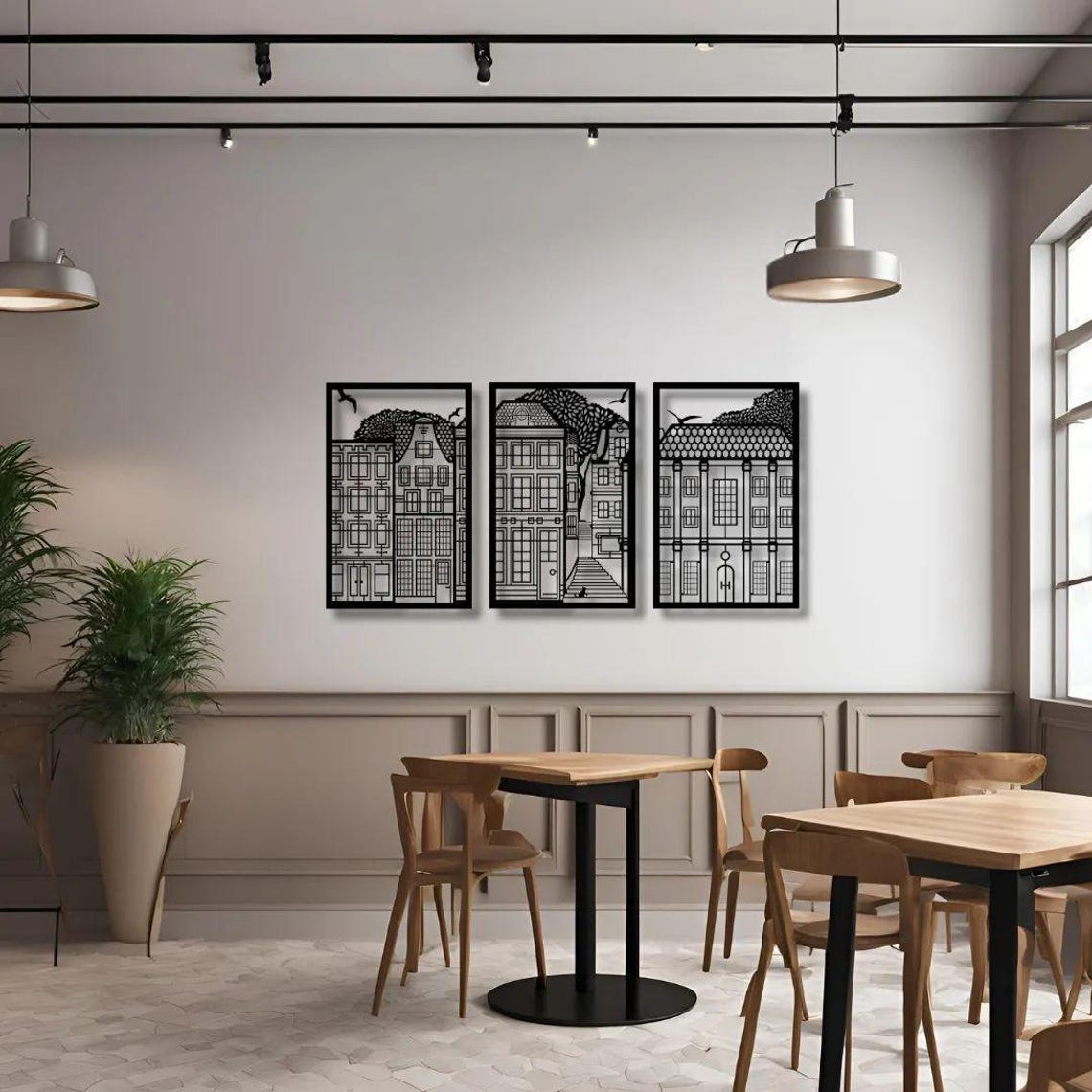 Living Room Decor - Large Metal Wall Decor - Modern Decor - Metal Wall ...